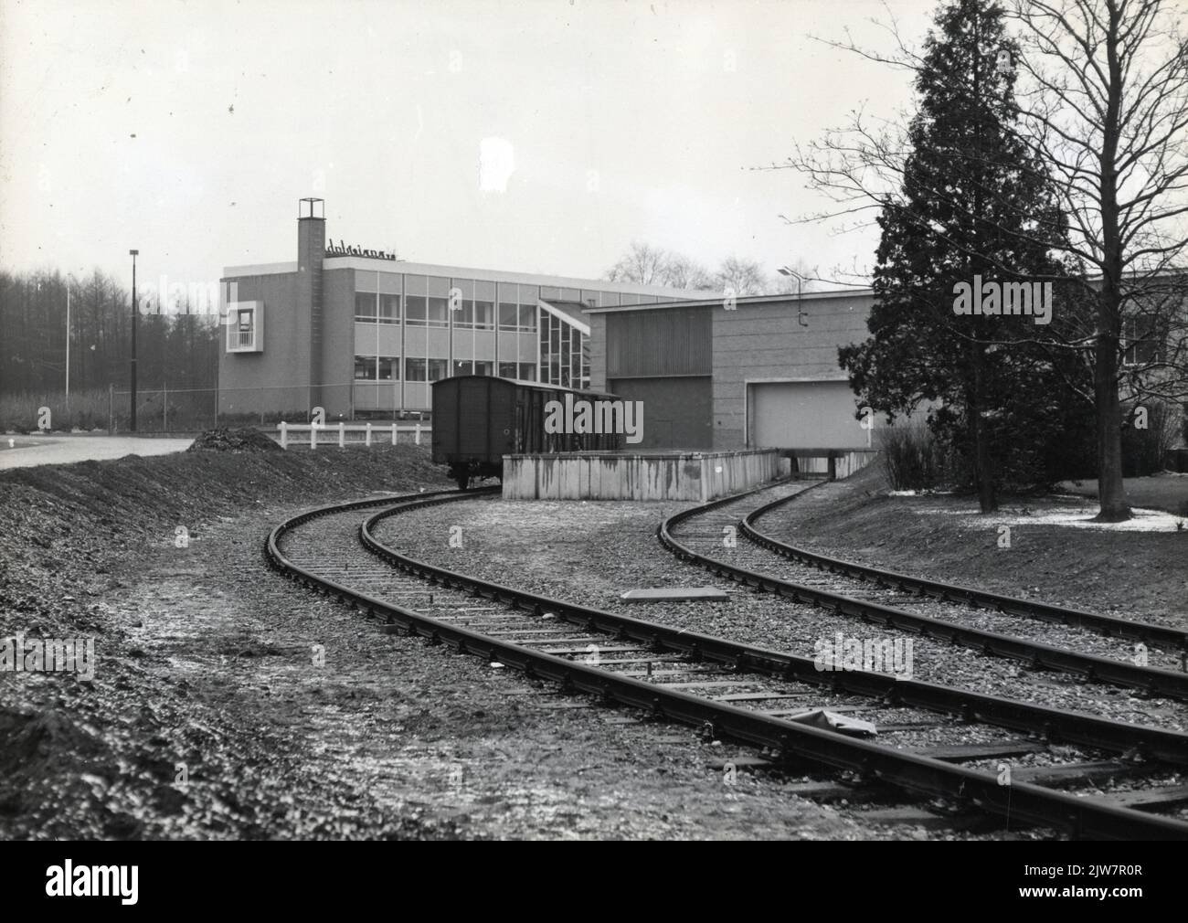 View of the rail connection of the De Hoop paper factory in Eerbeek ...