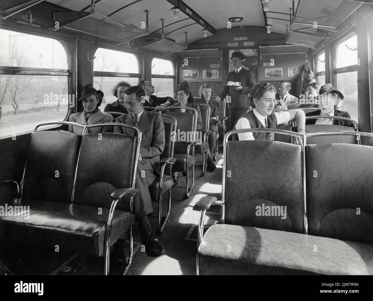 Interior of a diesel-electrical train set the 5 (series 51-68) of the N ...