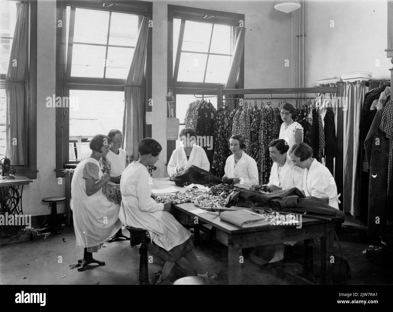Image of some sewing stores on the sewing workshop of the Manufacture ...