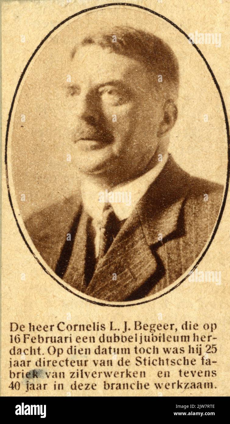 Mr. Cornelis L.J. Begeer, who on / February 16 a double anniversary ...