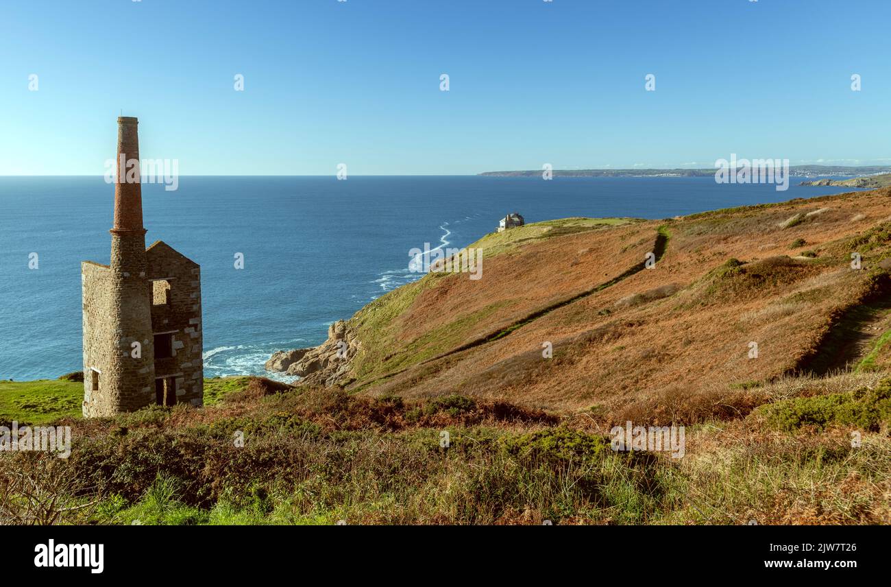 Exploring the old mine of Rinsey Cornwall. Stunning views over the ...