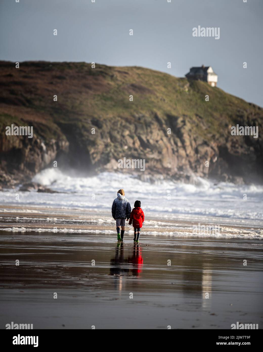 Brothers in arm, my two boys enjoying Praa Sands beach. Perfect for ...