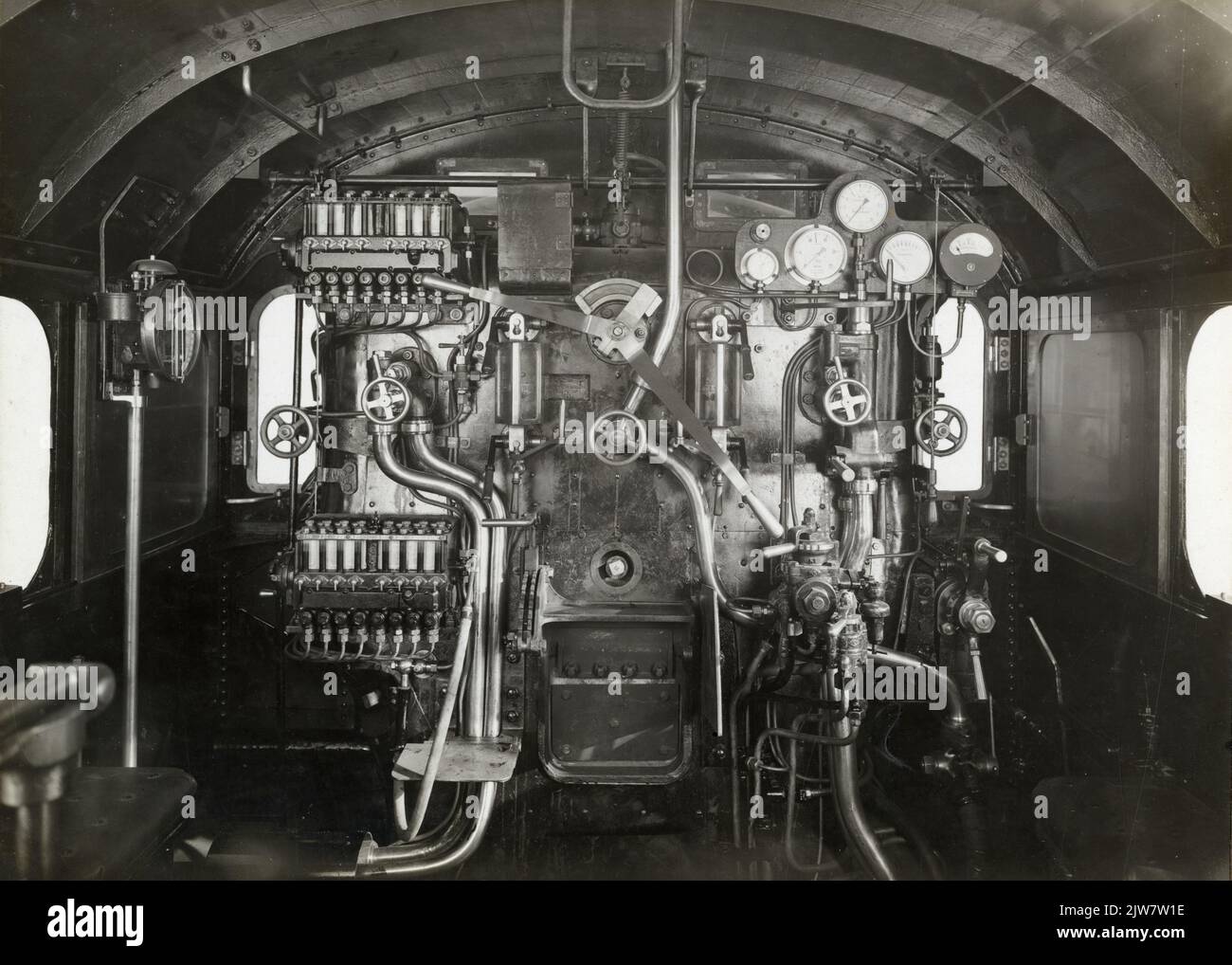 Interior of the factory -new steam locomotive no. 6110 (series 6100) of ...