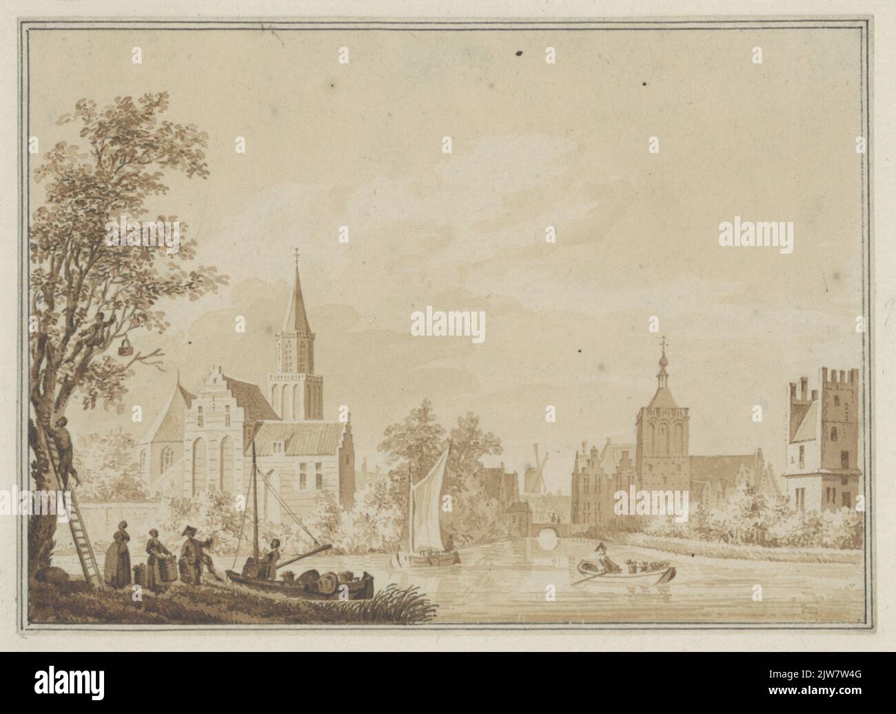 The Lek port in Cujlenburg. dt 20 Julij. 1750 Stock Photo - Alamy