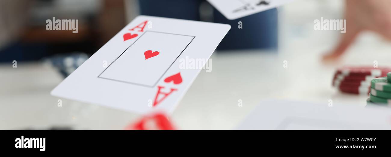 Flying playing cards hi-res stock photography and images - Alamy