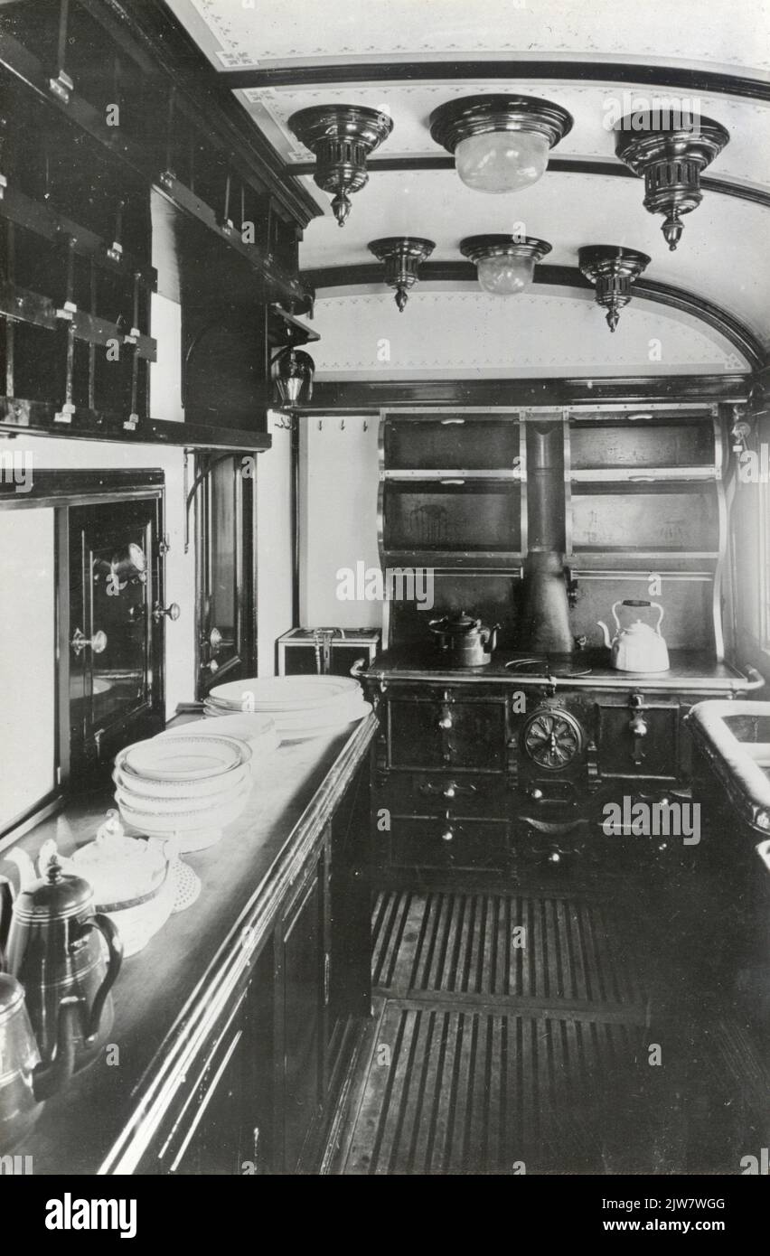 Interior of the Kitchen Car NS 5 of the Royal Train of the N.S ...
