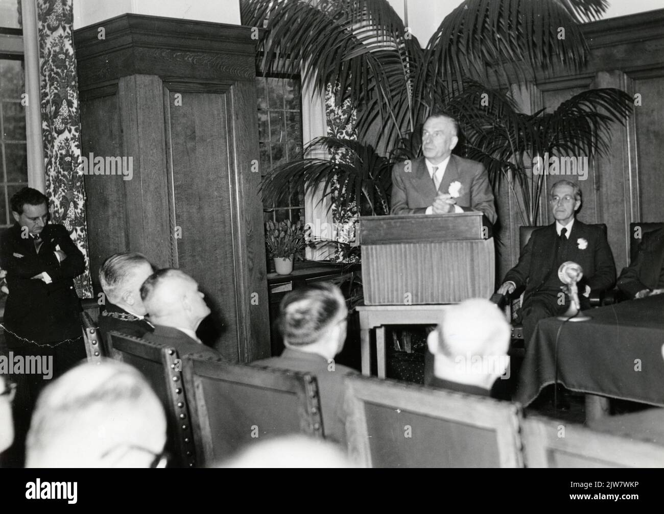 Image of president director Dr. Ir. F.Q. Den Hollander of the N.S ...