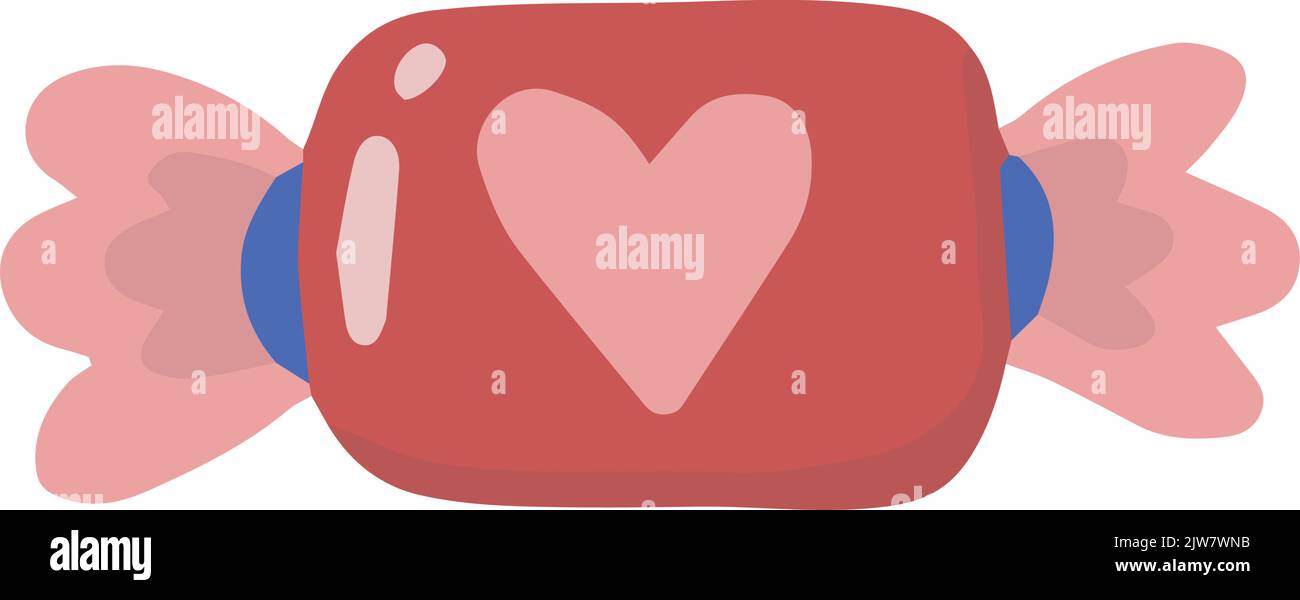 Hand Drawn heart shaped candy illustration isolated on background Stock ...