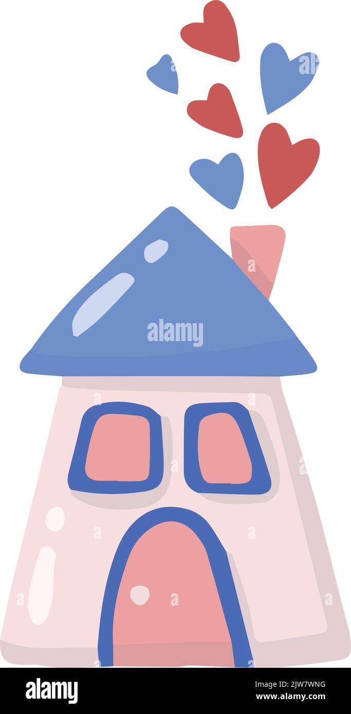 Hand Drawn cute house illustration isolated on background Stock Vector ...