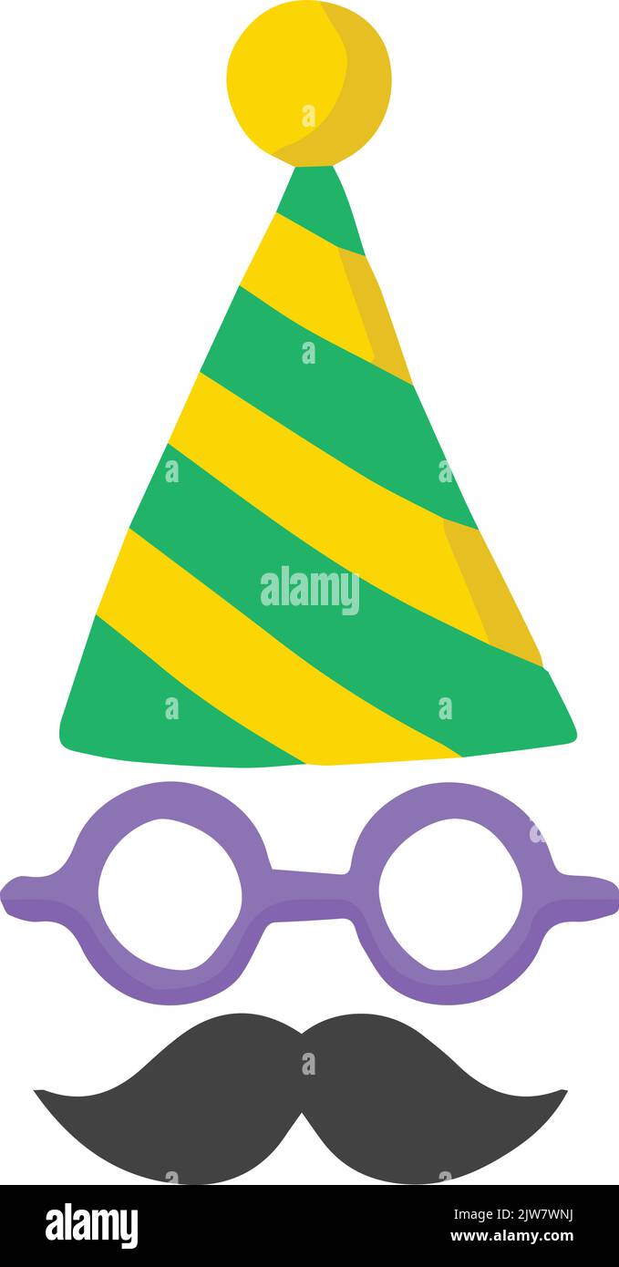 Hand Drawn clown hat illustration isolated on background Stock Vector ...