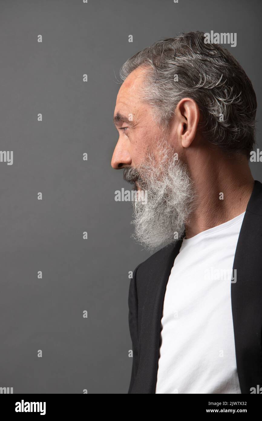 Older male model face hi-res stock photography and images - Alamy