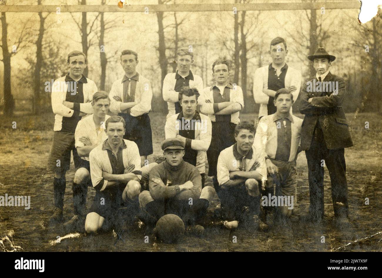 Group portrait of a team from the Utrecht football club All Ready Stock ...