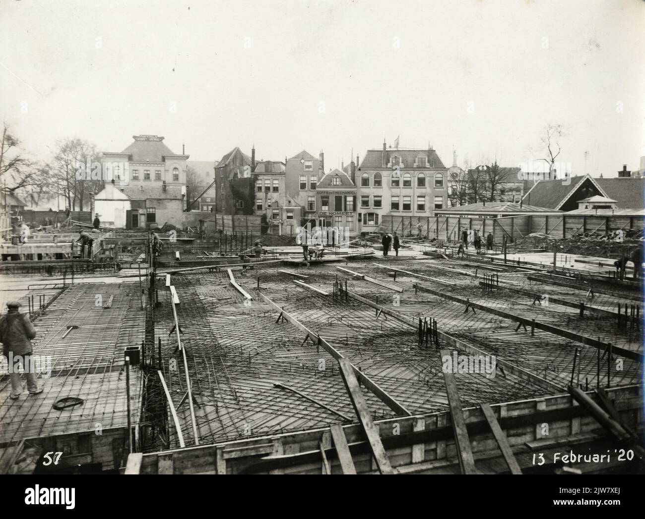 View in the construction site for the first Jaarbeurs building on ...