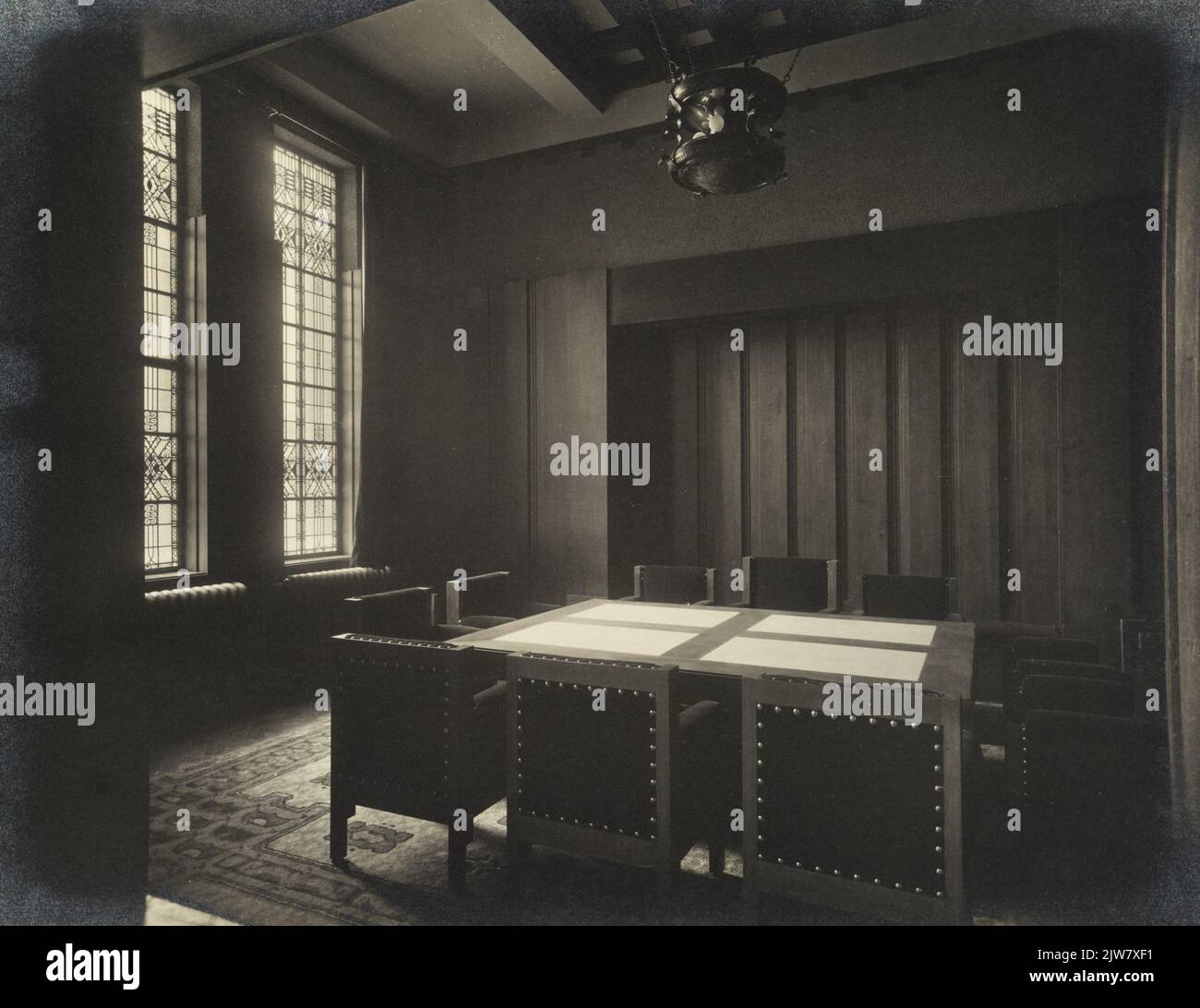 Interior of the 3rd Administration Building of the Dutch Railways (HGB ...