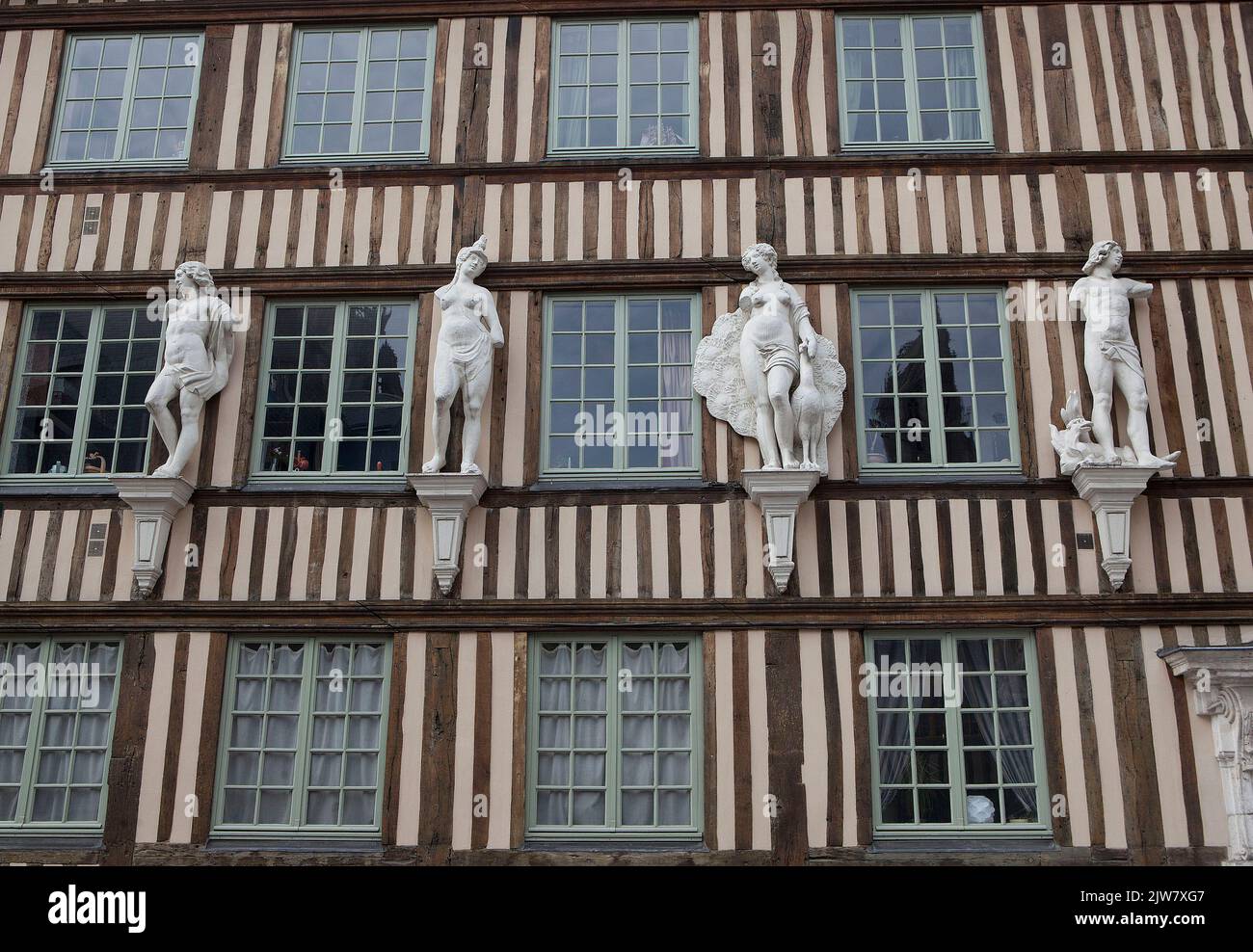 Normandy architecture in Villiers-sur-Mer,Normandy,France Stock Photo ...