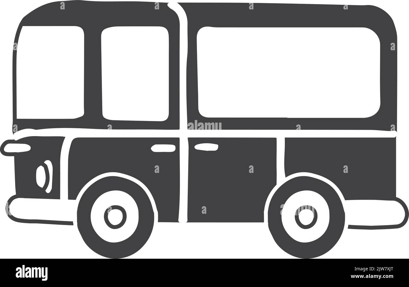 Hand Drawn bus illustration isolated on background Stock Vector Image ...