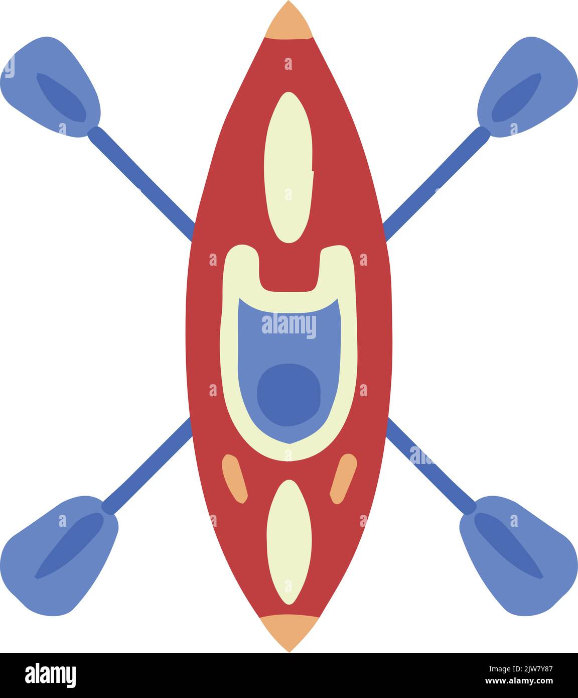 Hand Drawn kayak illustration isolated on background Stock Vector Image ...