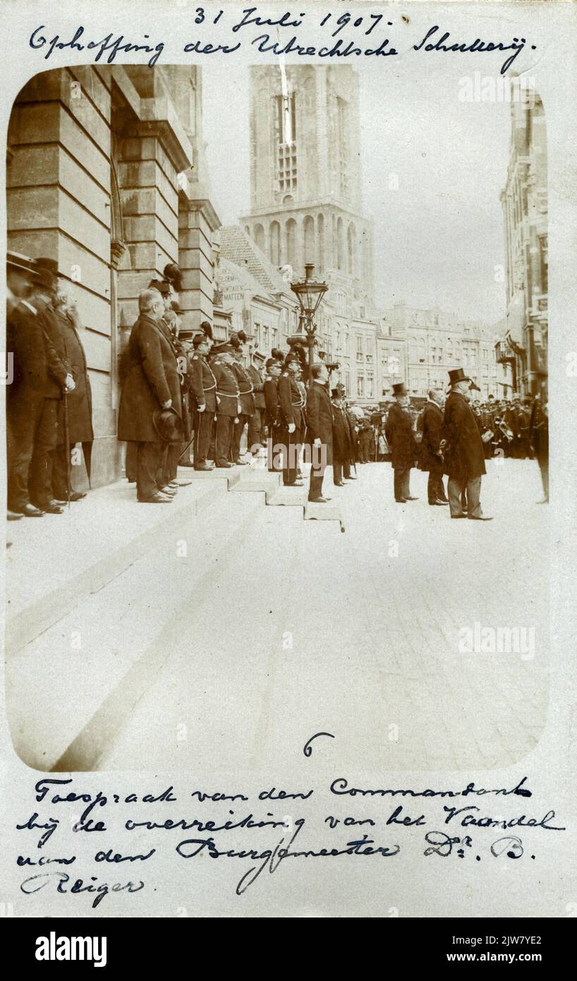 Removal of the Utrechtsche Schutterij./ Speech by the commander at the ...