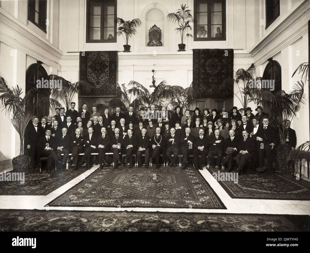 Group portrait of the guests at the celebration of the 50-year ...