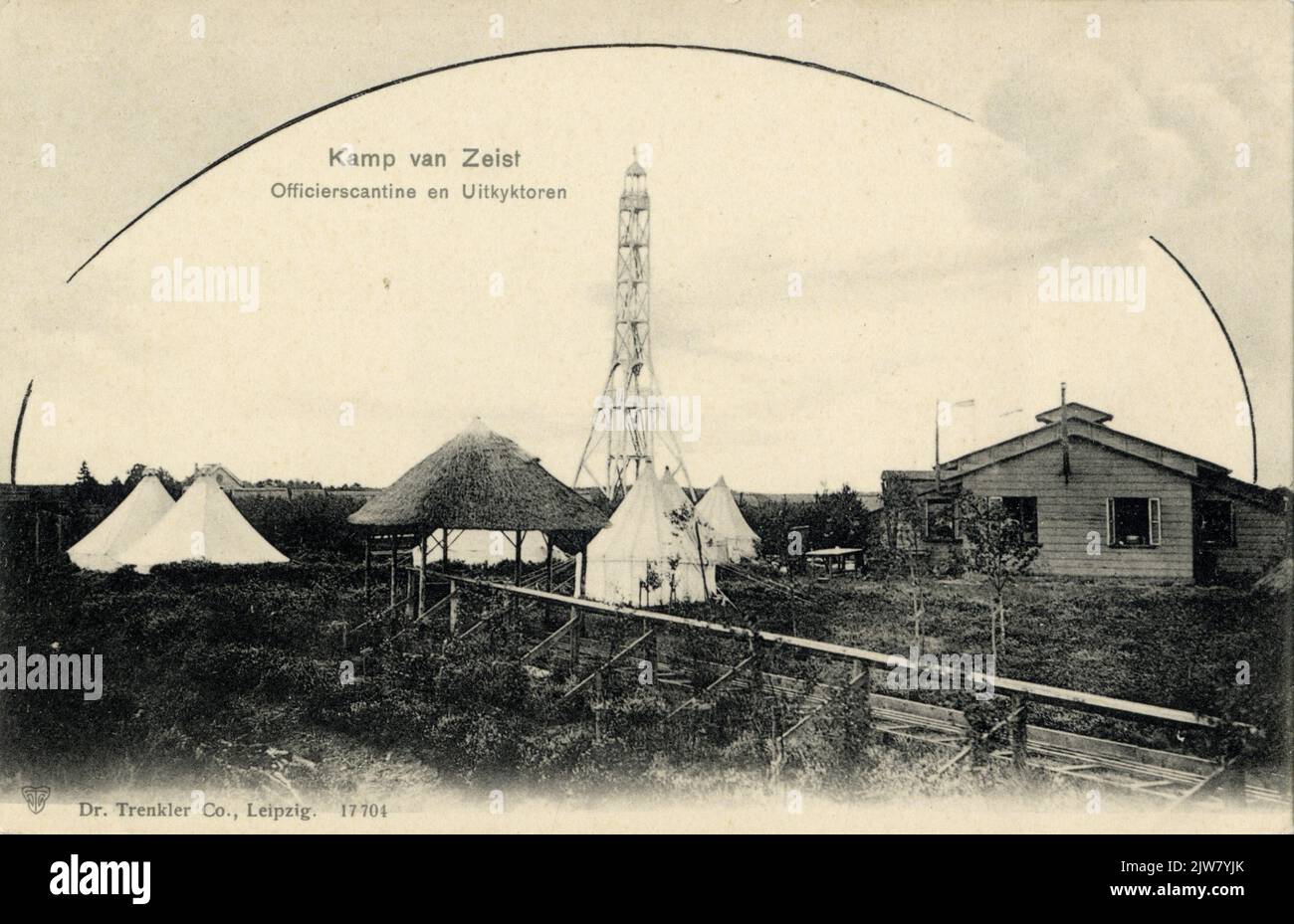 Kamp van Zeist Officerscantine and OpyToren Recto Stock Photo - Alamy