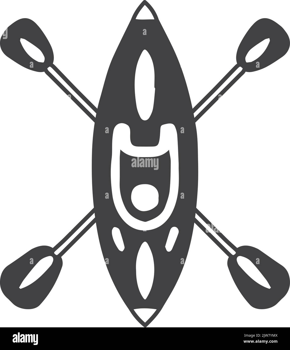 Hand Drawn Kayak Illustration Isolated On Background Stock Vector Image And Art Alamy