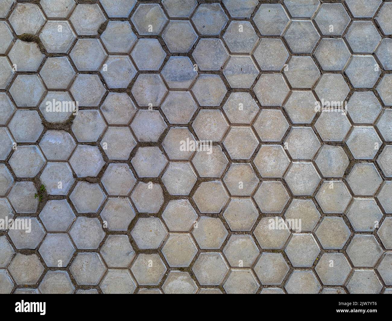 Street hexagonal clay tiles Hexagon honey comb pattern background ...