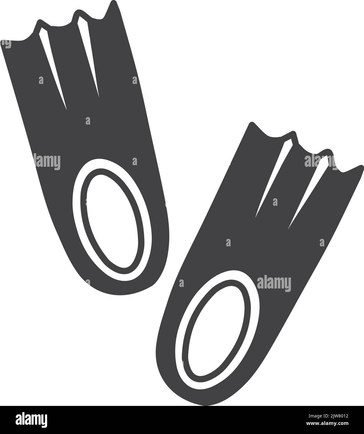 Hand Drawn flippers illustration isolated on background Stock Vector ...