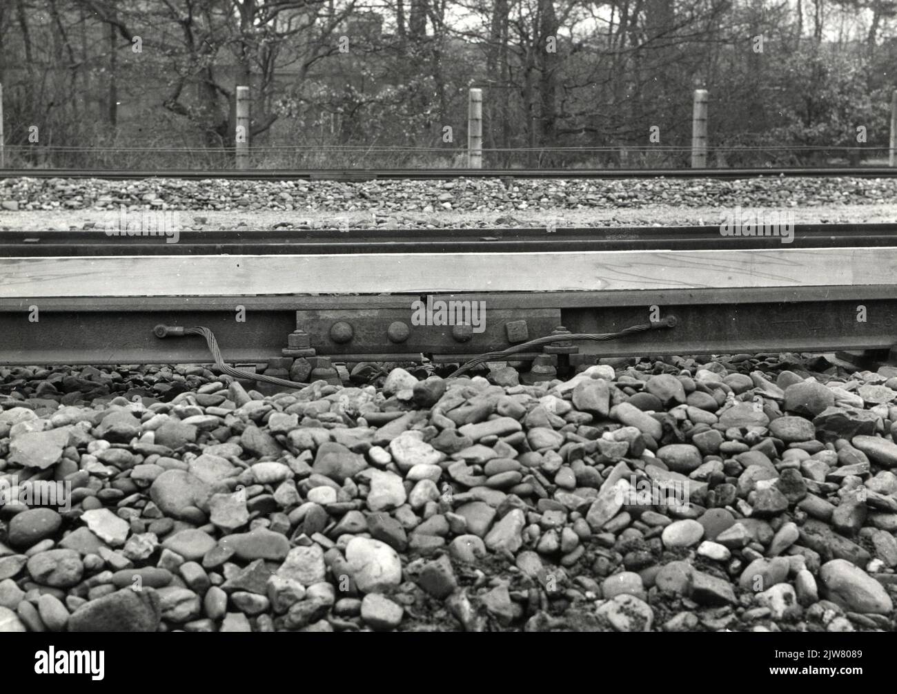 Image of a (bad) Raillas between two rails in Ede-Wageningen, with a ...