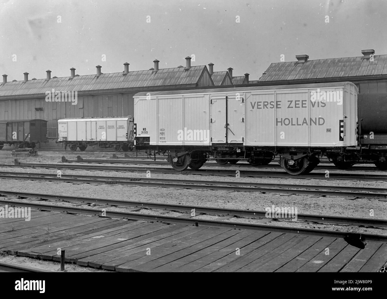 Image of the construction of the N.S. in Blerick, during the ...