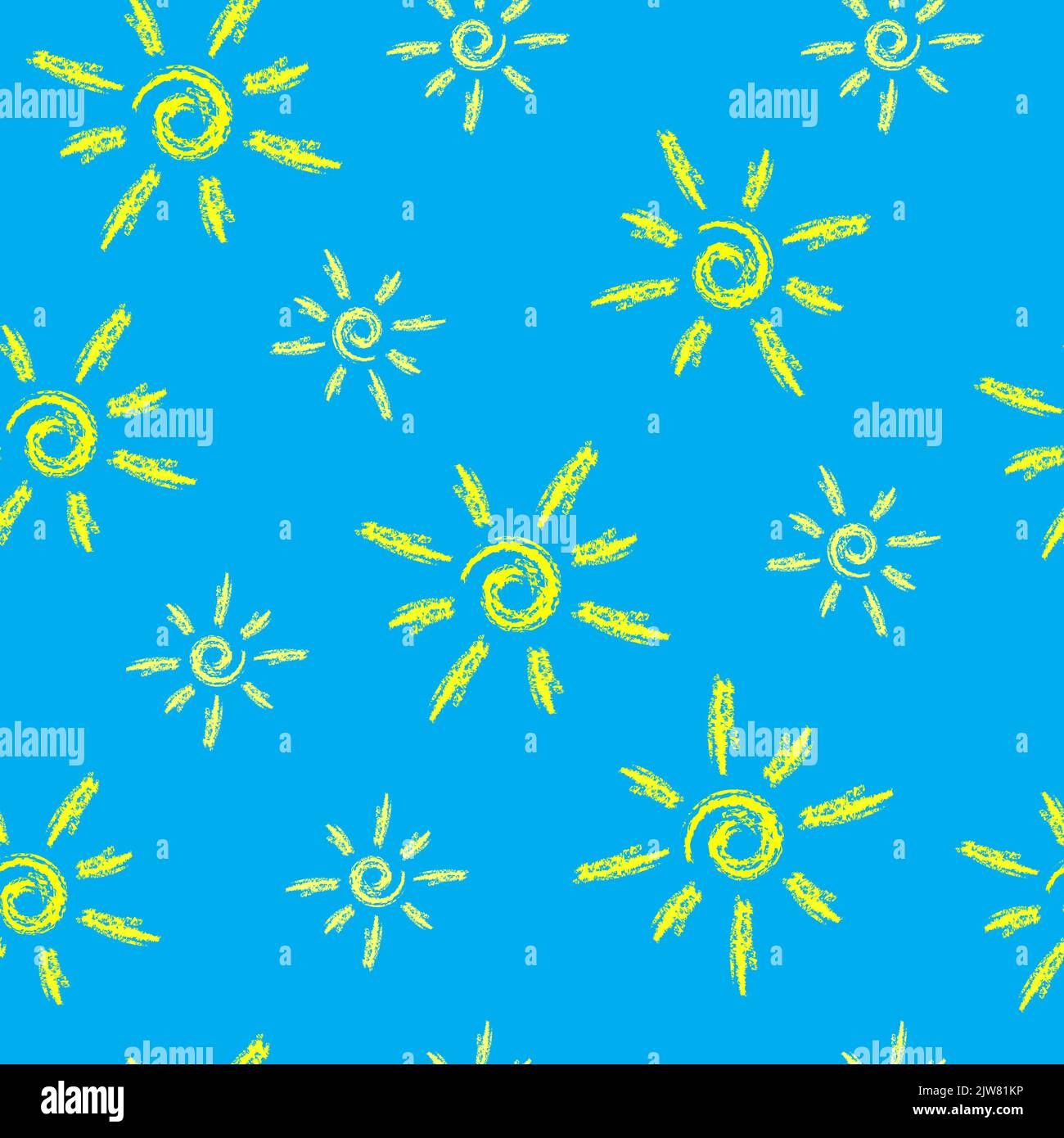 Cute Abstract Chalk Suns Seamless Vector Pattern Stock Vector Image ...