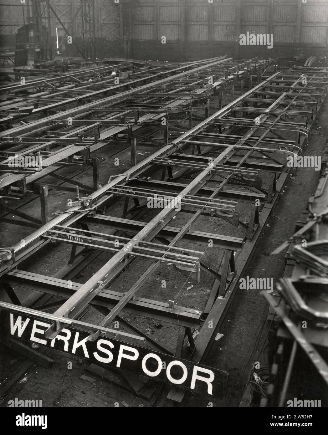 Image of the side walls under construction for the Diesel-Electric ...