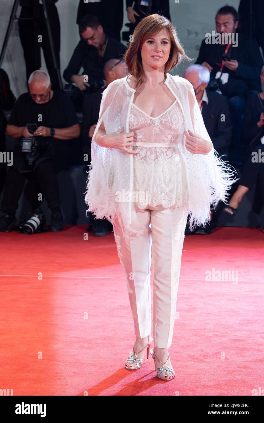 September 3, 2022, Lido di Venezia, Italy: Sarah Maestri attends the ...