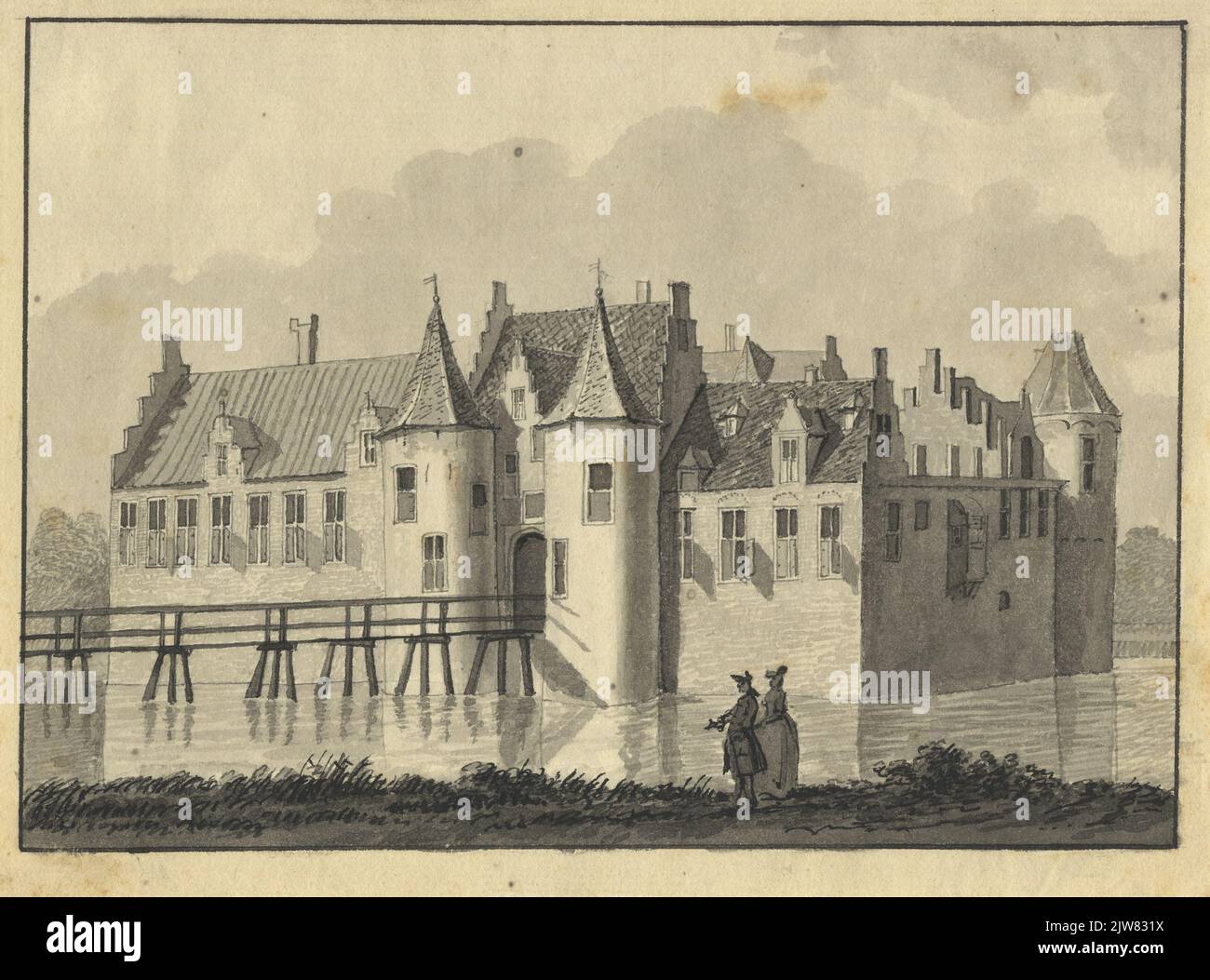 View of the façade and the side wall of the Gradied Toutenburg Castle ...