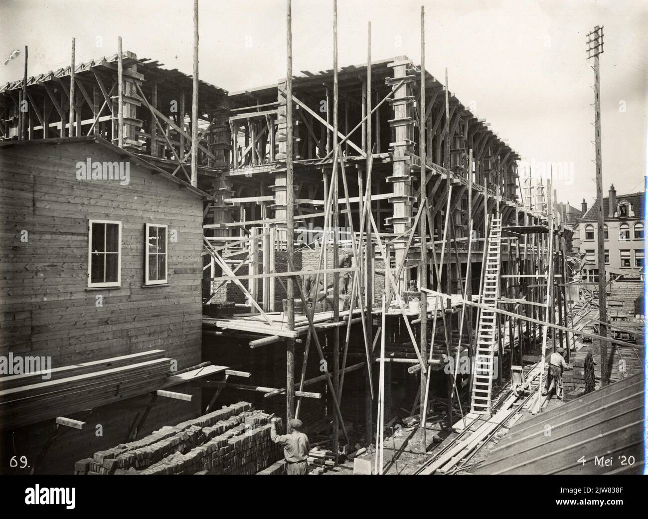 View of the first Jaarbeurs building on Vredenburg in Utrecht Stock ...