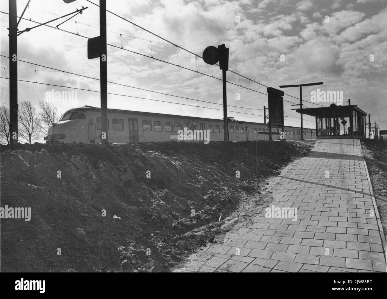 View of the temporary facility of the N.S. station Hoofddorp in ...