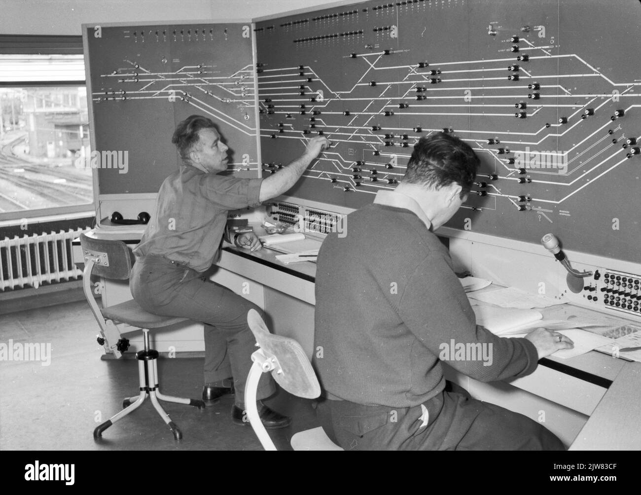 Image of the main signal guards A. van de Brink and A. Peterse at the ...