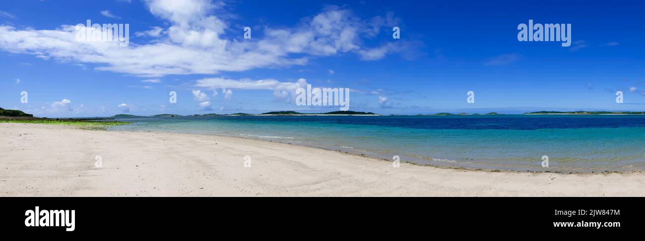 Bar Point beach, St Mary's Isles of Scilly, Cornwall, England, UK Stock ...