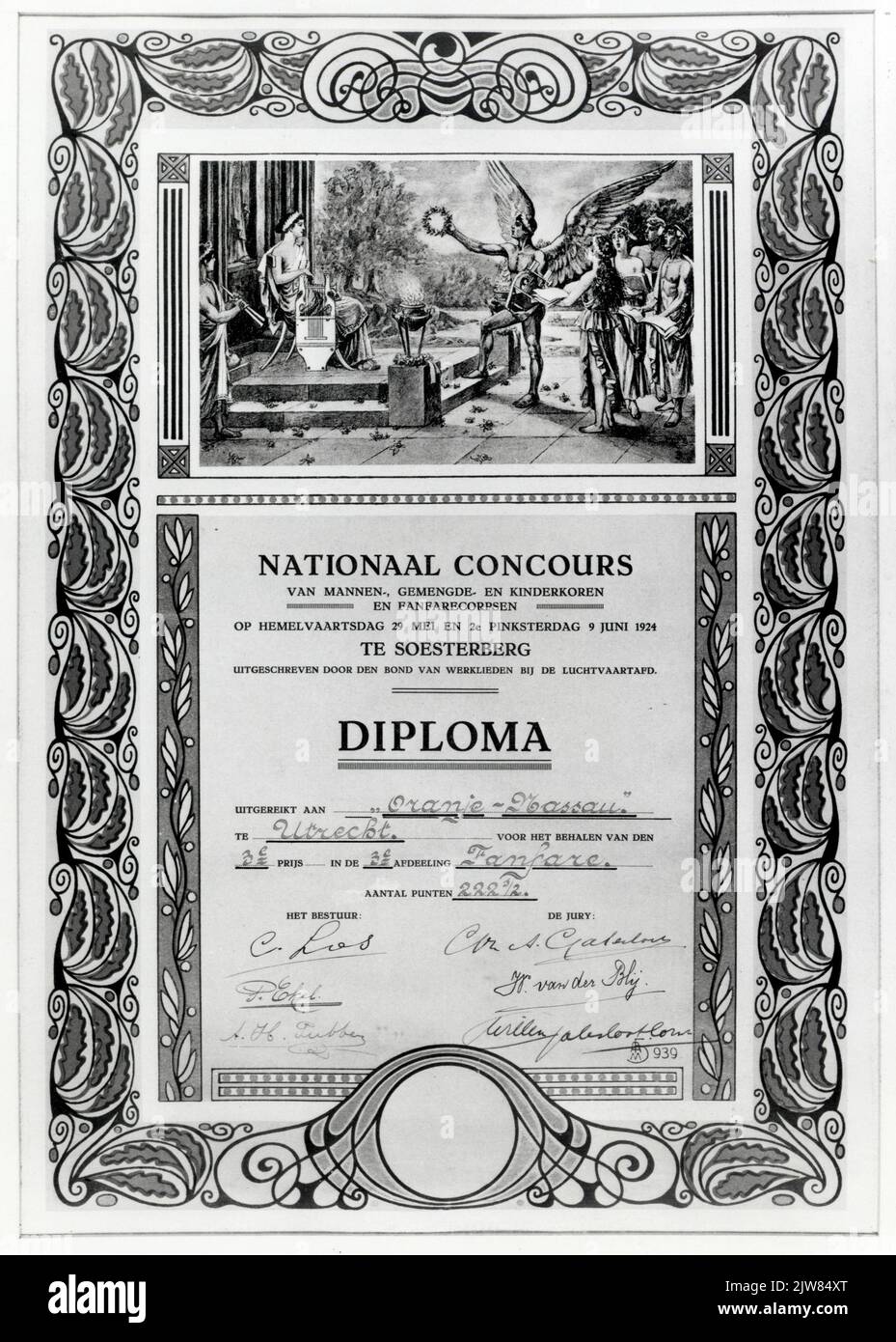 National Competition / [...] / Diploma Stock Photo - Alamy