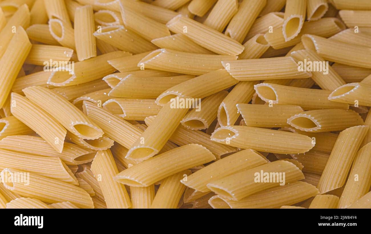 Dry Italian pasta background healthy food photo Top view Close-up Stock ...