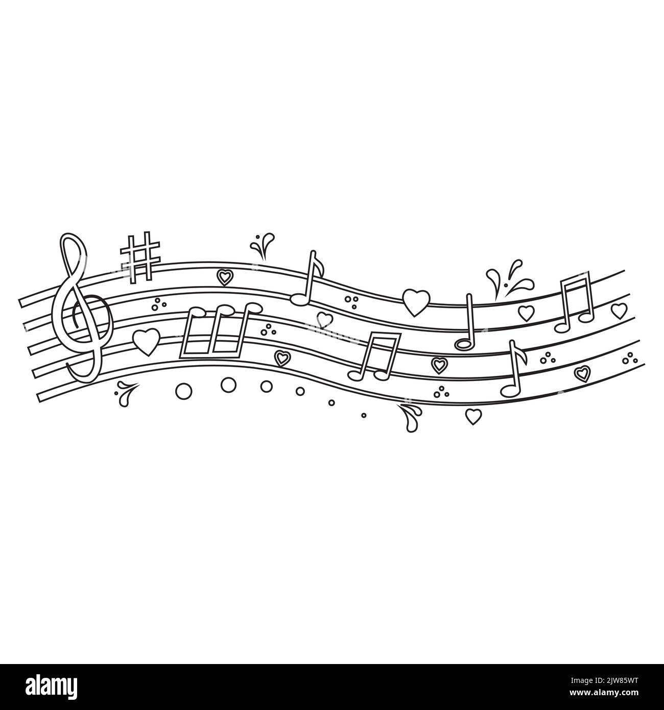 Musical notes, vector isolated illustration Stock Vector Image & Art ...