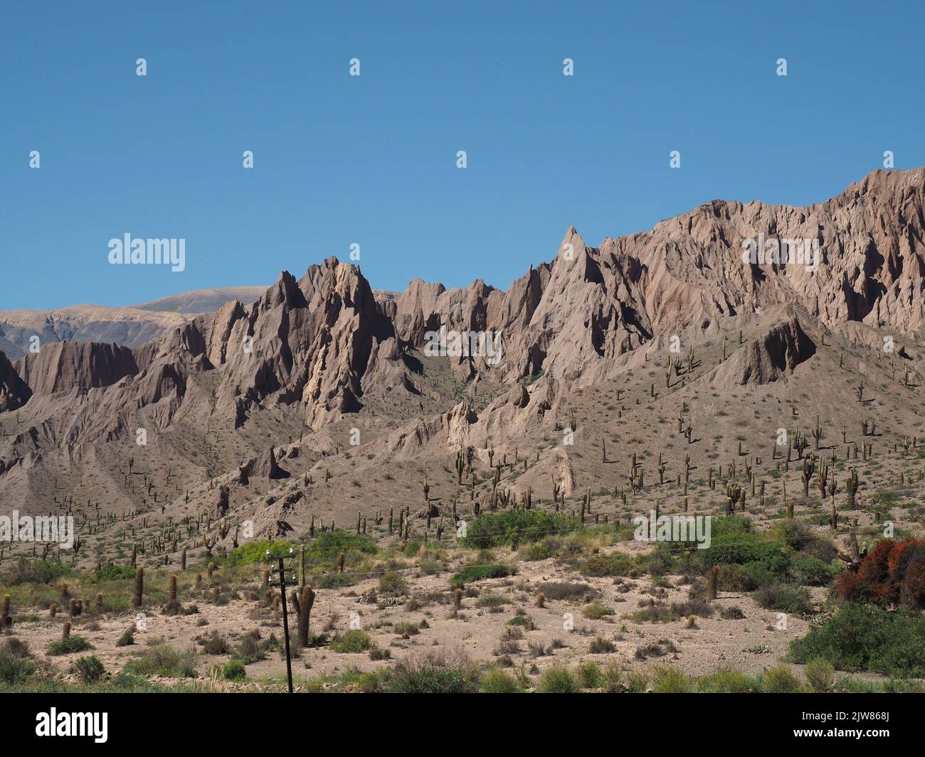 The Dragoon Mountains against the blue sky background in Arizona, US ...