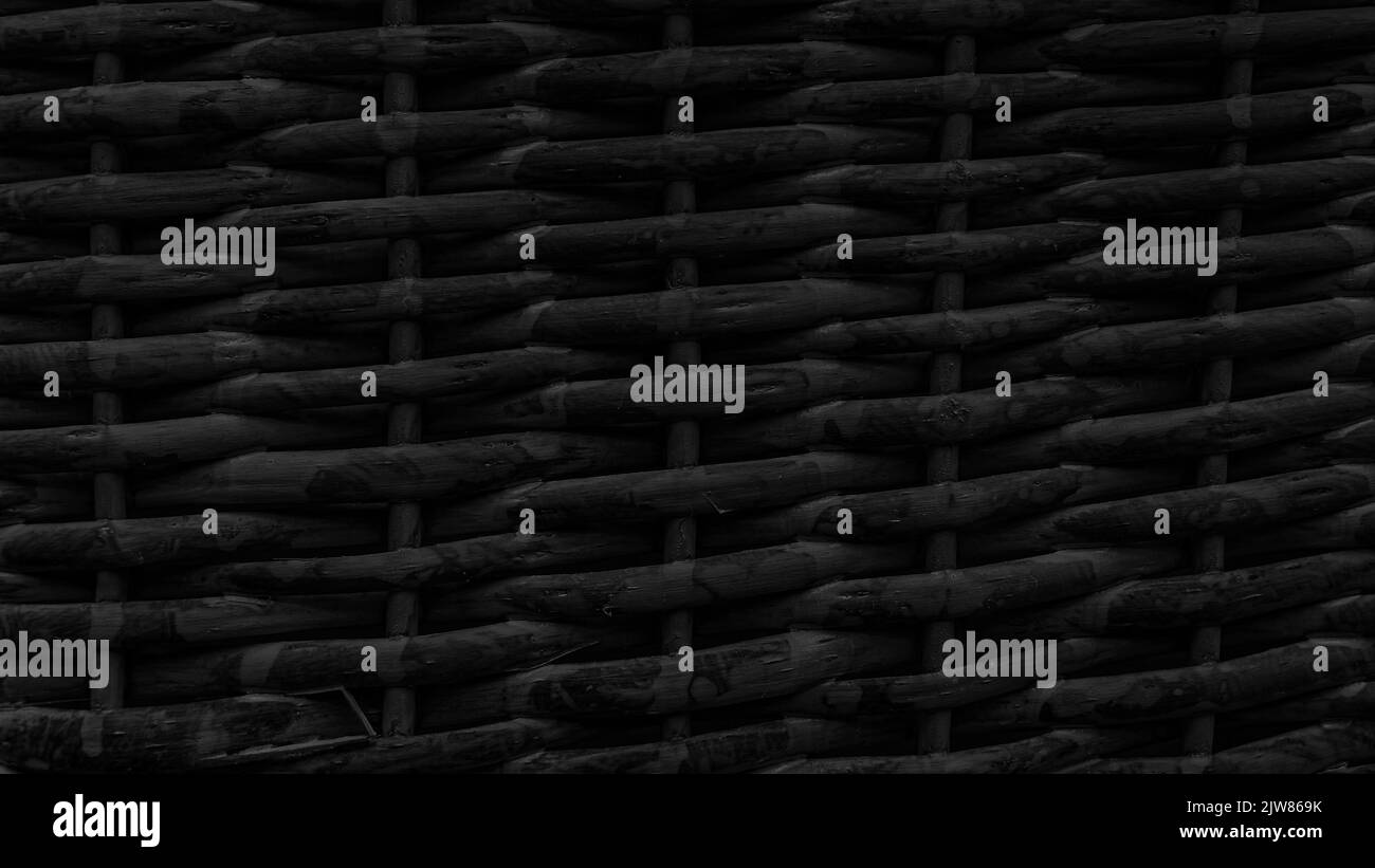 Dark black Straw weaving texture closeup Handcraft woven Reed mats ...