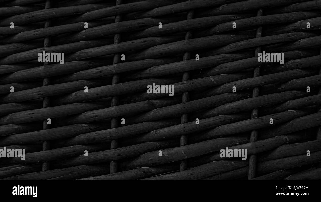 Dark black Straw weaving texture closeup Handcraft woven Reed mats ...
