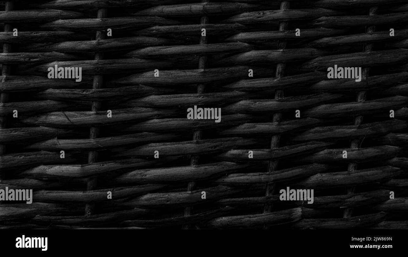 Dark black Straw weaving texture closeup Handcraft woven Reed mats ...