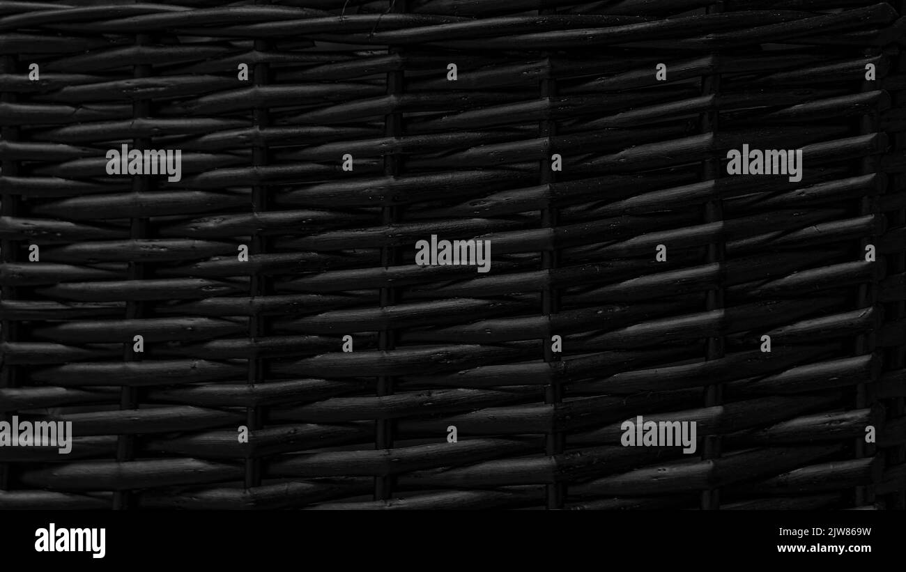 Dark black Straw weaving texture closeup Handcraft woven Reed mats ...