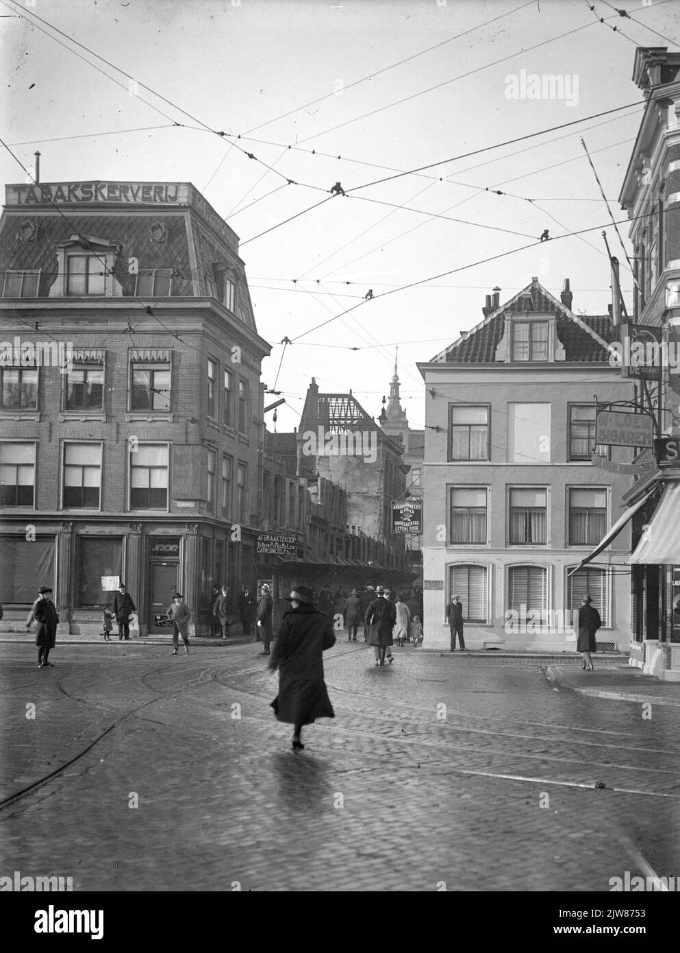 View in the Potterstraat in Utrecht, from the east, during the ...