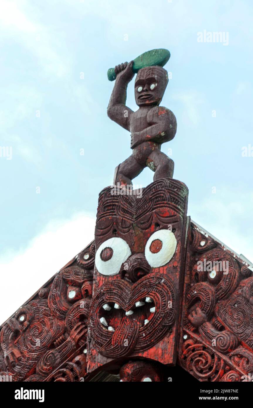 Maori ancestral meeting house hi-res stock photography and images - Alamy