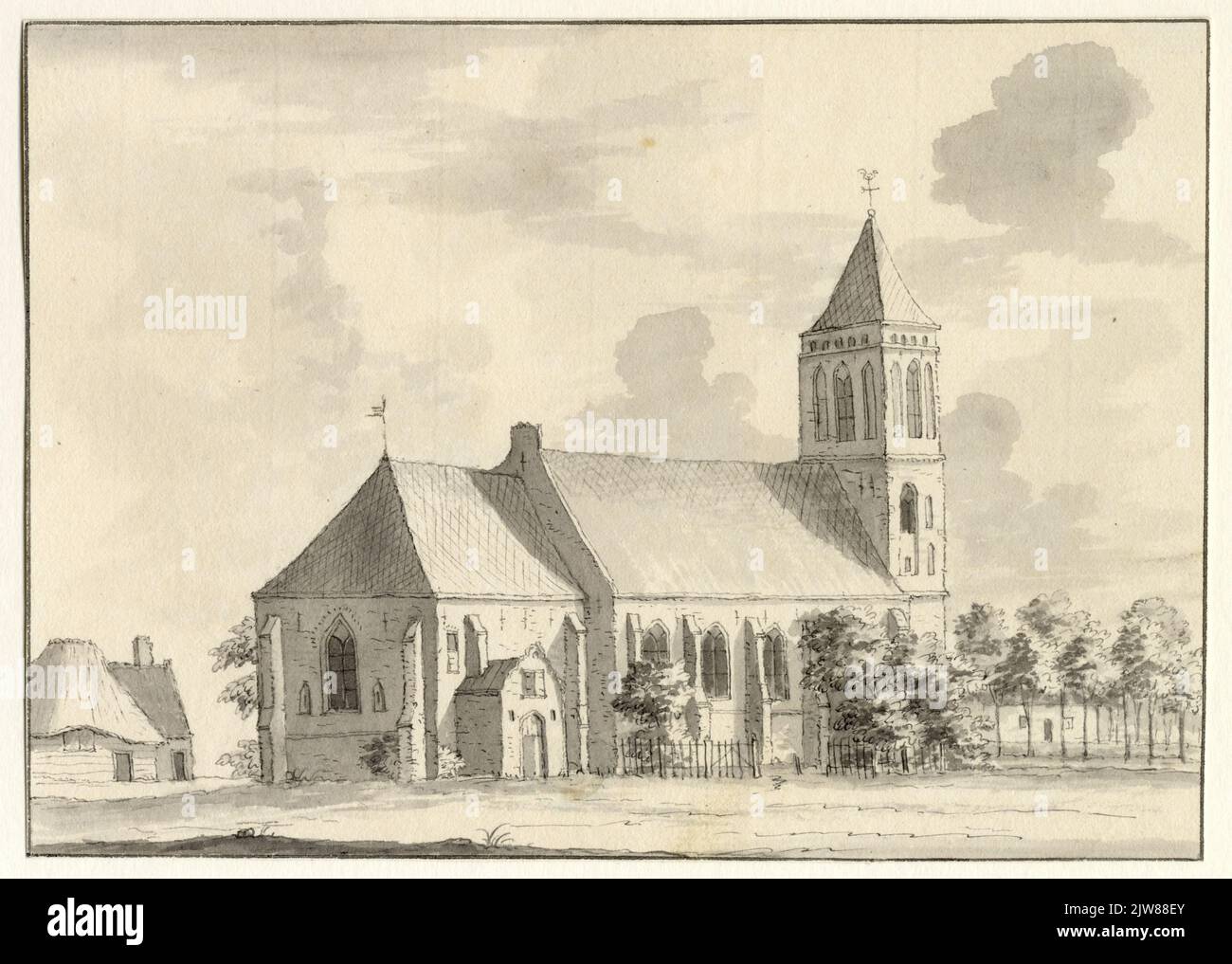 The Church of Emenes Buitendijk 1727 Stock Photo - Alamy
