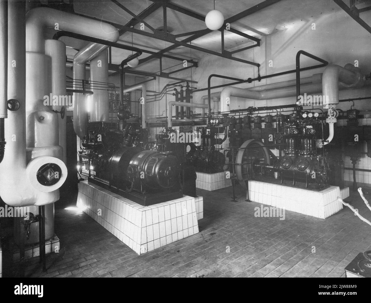 Interior of the freezer design at the building for vegetable and fruit ...