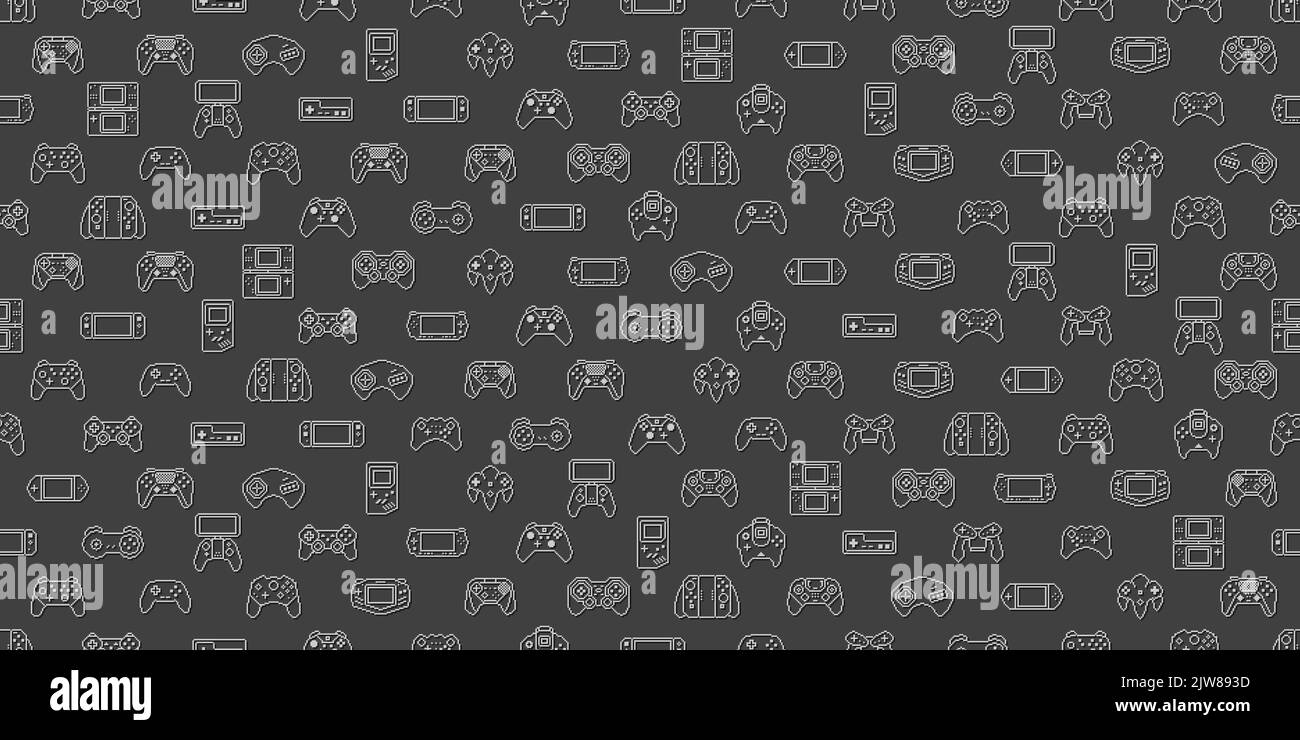 Video game controller background Gadgets and devices seamless pattern ...